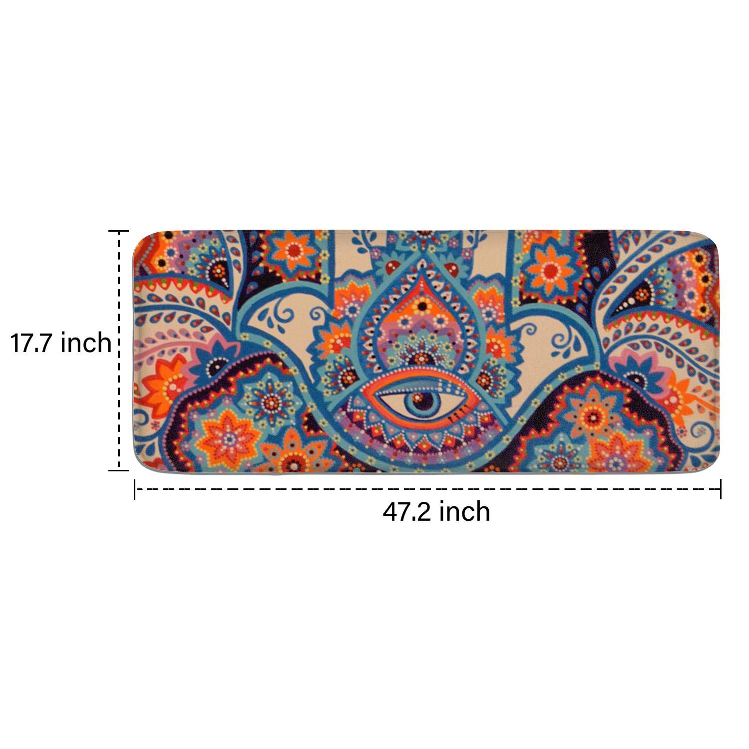 Psychedelic Evil Eye Charm Kitchen Mat Super Cozy Velvet Carpets Non-Slip Kitchen Rug