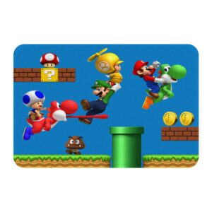 goodcare game theme bath rugs, plush bathroom decor mat with non slip backing