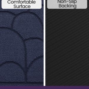 DEXI 2 Pack Kitchen Rugs Mats, Low Profile Inddoor Door Mat, Machine Washable Kitchen Rugs Set, 20"x32"+20"x32", Navy