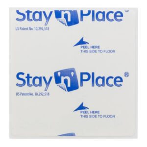 ROBERTS 50-547 Stay N' Place 4 in. x 4 in. Rug Tabs (4-Pack), White