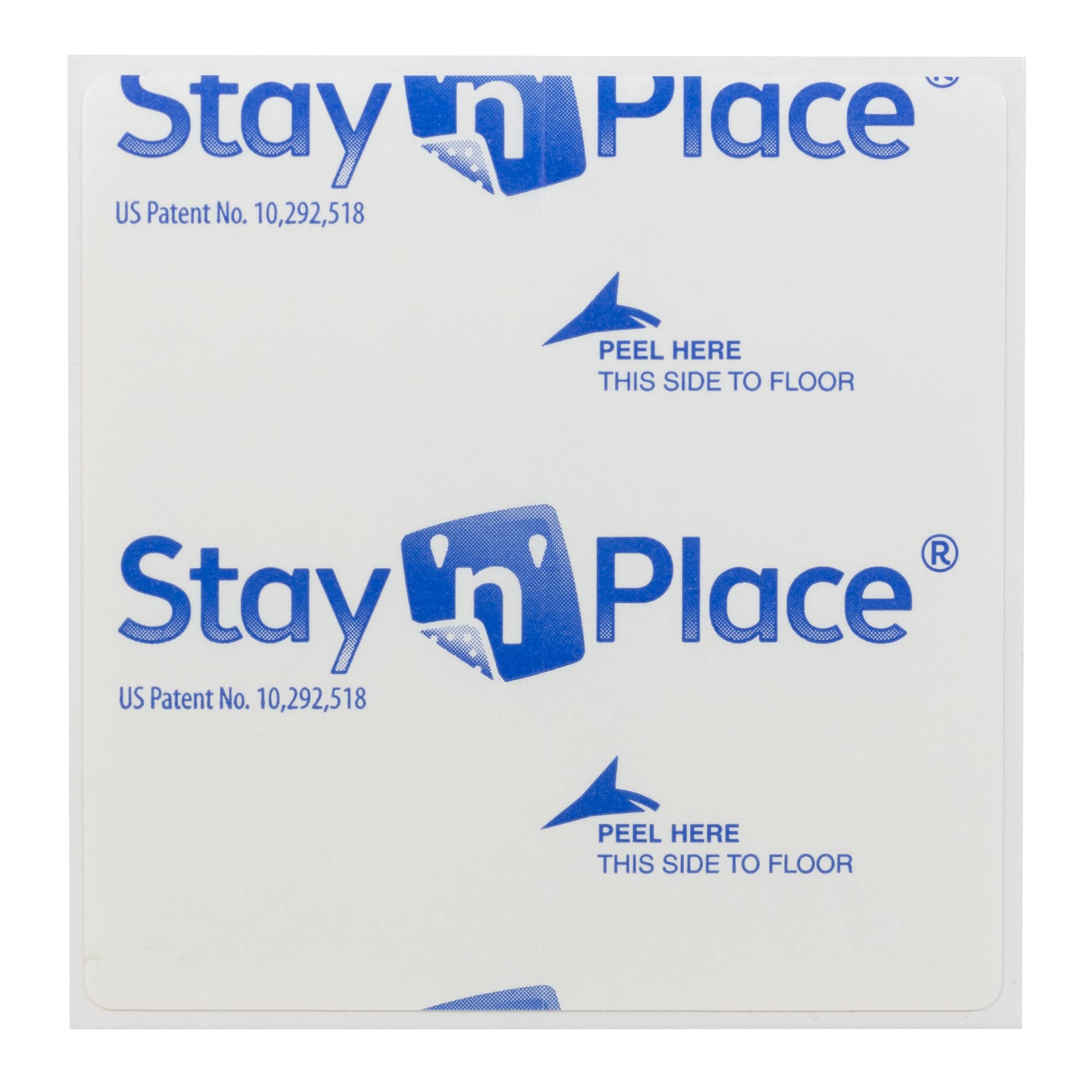 ROBERTS 50-547 Stay N' Place 4 in. x 4 in. Rug Tabs (4-Pack), White