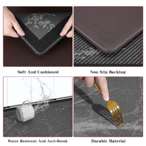 Kitchen Mat Rug for Floor,Kitchen Floor Mats 2PCS Cushion Anti Fatigue Comfort Mat for Home and Standing Desk (Black)