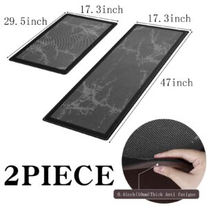 Kitchen Mat Rug for Floor,Kitchen Floor Mats 2PCS Cushion Anti Fatigue Comfort Mat for Home and Standing Desk (Black)