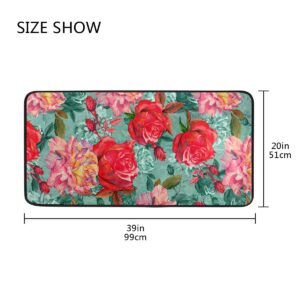 Flowers Kitchen Non-Slip Rug Feeling Comfortable Delicate Area Rugs Household Kitchen Mat Bath Carpet Floor Doormat Home Decor