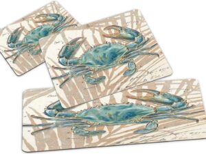 kitchen rugs sets 3 piece floor mats sea underwater submarine crab durable doormat nautical ocean animal area rug washable runner carpet set non slip fantastic crab design kitchen rugs and mats