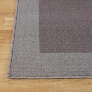 Superior Nylon Kitchen Mat Set, Small Washable Area Rugs, Non-Slip Backed Rugs, Low Height Easily Slides Under Doors, Neutral Home Decor, Hardwood/Tile Floor Accent Rug, Troy Collection, Grey