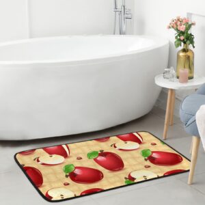 Apples Kitchen Rugs and Mats Super Absorbent Kitchen Carpet Non-Skid Comfort Floor Rugs Washable Mat for Floor Home Office Sink Living Room Laundry Decor 39x20 in