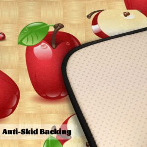 Apples Kitchen Rugs and Mats Super Absorbent Kitchen Carpet Non-Skid Comfort Floor Rugs Washable Mat for Floor Home Office Sink Living Room Laundry Decor 39x20 in