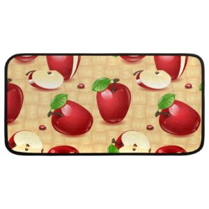 Apples Kitchen Rugs and Mats Super Absorbent Kitchen Carpet Non-Skid Comfort Floor Rugs Washable Mat for Floor Home Office Sink Living Room Laundry Decor 39x20 in