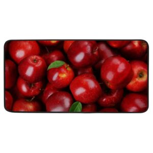 kitchen rugs 39 x 20 inch apple red fruits for non-slip kitchen floor mats doormat bathroom runner rug laundry room indoor outdoor