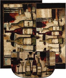 mohawk home mat ,wine and glasses, set