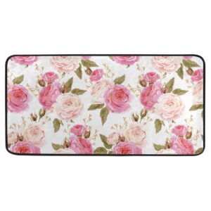 agona anti fatigue kitchen mat spring pink rose floral flower kitchen floor mat soft standing mats non slip kitchen rugs bath rug runner carpet for home decor indoor outdoor