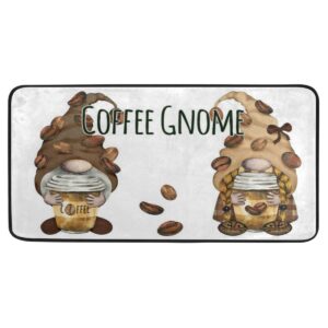 aslsiy coffee gnome kitchen rug coffee beans area rug door mats bath welcome rugs for floor bedroom living room home decor 39" x 20"