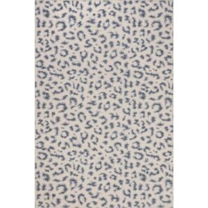 nuLOOM Mason Machine Washable Contemporary Leopard Print Area Rug, 4' x 6', Grey, Rectangular, 0.1" Thick