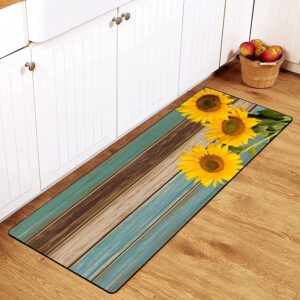 sunflower kitchen rugs non-slip fall kitchen mat bathroom rug runner carpet farmhouse sunflower decor fot home hallway sink stove laundry 39x20 inch