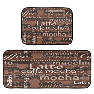 coffee latte mocha cafe kitchen mats kitchen rugs runner laundry rug non slip floor door mats soft doormats carpet home decor set of 2