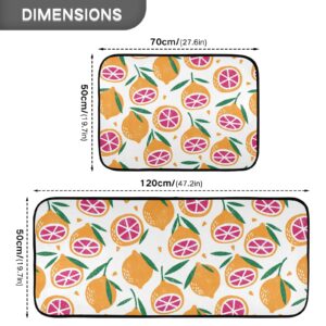 DOMIKING Citrus Lemon Kitchen Mats 2 Pieces Non-Slip Anti Fatigue Kitchen Rugs and Mats Set for Floor Cushioned Standing Mats Area Rug Runner for Hallyway Kitchen Bedroom