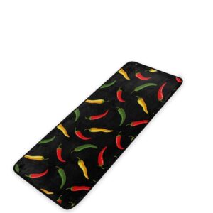 susiyo Anti fatigue Kitchen Mat Red Green Yellow Chili Pepper Kitchen Floor Mat Non Slip Kitchen Rugs Cushioned Comfort Standing Mat Area Rugs Indoor Outdoor Entry Rug Floor Carpet?for Home 39x20 in