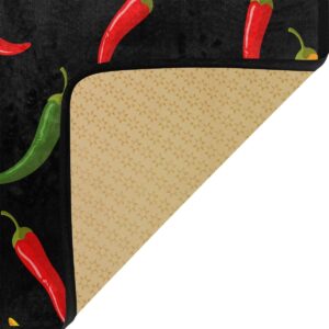 susiyo Anti fatigue Kitchen Mat Red Green Yellow Chili Pepper Kitchen Floor Mat Non Slip Kitchen Rugs Cushioned Comfort Standing Mat Area Rugs Indoor Outdoor Entry Rug Floor Carpet?for Home 39x20 in