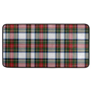 tartan plaid kitchen rugs comfort soft standing mats water absorb microfiber non slip kitchen rug bathroom mat checkered doormat carpet 39" x 20"