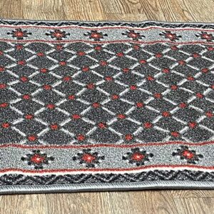 Gloria Kitchen Mat Low Profile Non Slip Skid Resistant Thin Kitchen Runner Rugs (2x7, 1992-Gray)