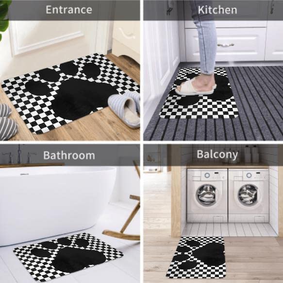 Flower Sunflower Animal Rooster Kitchen Rug Mat Non Slip Anti Fatigue Standing Mat Runner Rug Washable for Kitchen Bathroom, 16x24 Inch