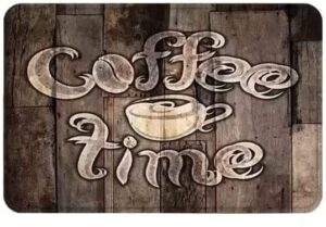 lettering modern coffee time and coffee cup indoor doormat durable welcome front door mats entryway rugs non-slip absorbent area rugs resist dirt carpet for room decor 16x24 inch