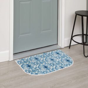 Mohawk Home Damask Tile Casual Ornamental Navy Blue 1' 8" x 2' 6" Kitchen Mat Perfect for Living Room, Dining Room, Office