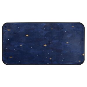 kigai starry night kitchen rug mat anti-fatigue comfort floor mat non slip washable kitchen rug for kitchen washroom bedroom sink 39 x 20 inch