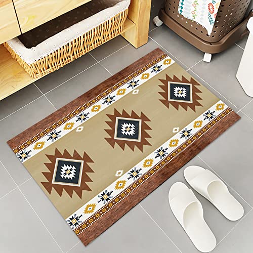 Kitchen Mat 2PCS, Bohemia Geometric Southwest Native Kitchen Rugs for Kitchen Organization, Home Decor Anti-Fatigue Kitchen Floor Mats Non-Slip Kitchen Decor Runner Rug, Room Decor Standing Desk Mats