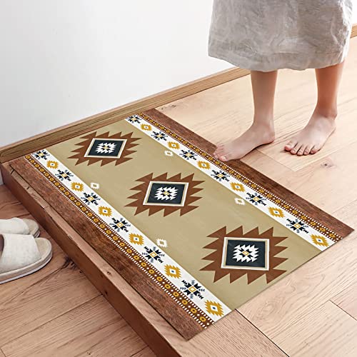 Kitchen Mat 2PCS, Bohemia Geometric Southwest Native Kitchen Rugs for Kitchen Organization, Home Decor Anti-Fatigue Kitchen Floor Mats Non-Slip Kitchen Decor Runner Rug, Room Decor Standing Desk Mats