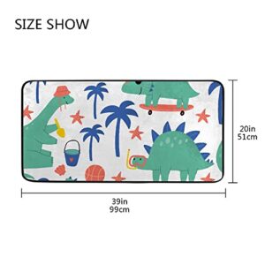 Kitchen Mat Rug Comfort Standing Mat Cute Cartoon Dinosaurs Soft Absorbent Runner Rug for Hallway Entryway Bathroom 39x20 inch