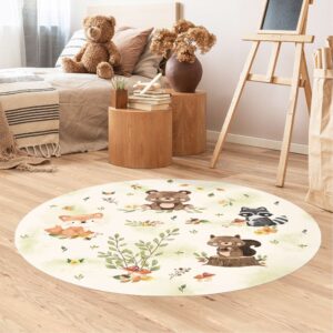 Hydrangea Flowers Round Area Rug Spa Mat Runner, Non-Slip & Absorbent Accent Rug, Washable Chair Mat for Vanity Bathtub Shower Entryway Patio Porch 24" Diameter