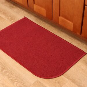 Arkwright SC Jakarta Small Kitchen Rug Mat - Non Skid Latex Backing Floor Rugs for Home, Kitchen, Outdoor (20x30 in, Red)