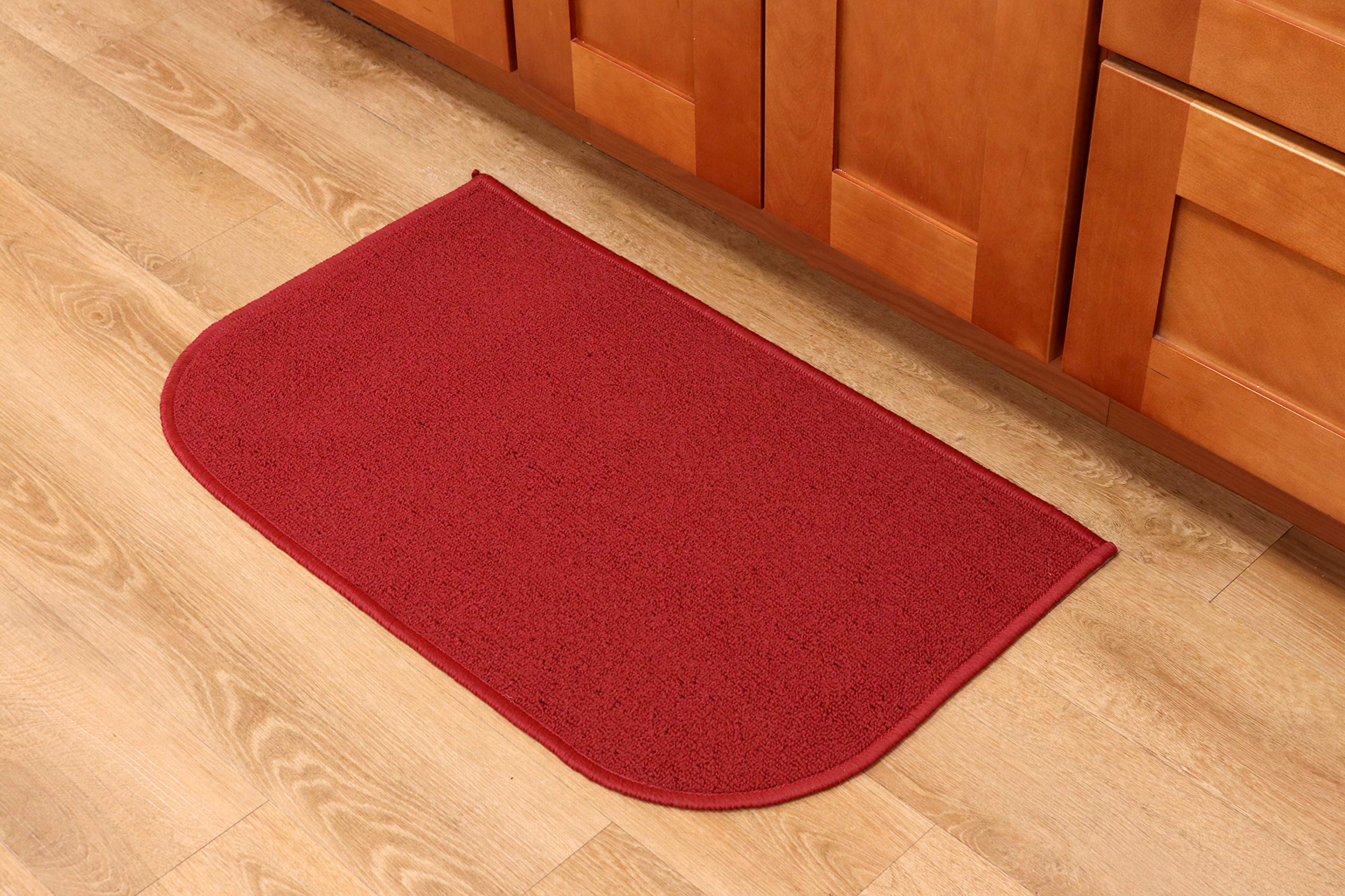 Arkwright SC Jakarta Small Kitchen Rug Mat - Non Skid Latex Backing Floor Rugs for Home, Kitchen, Outdoor (20x30 in, Red)