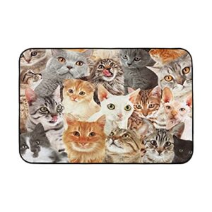 kitchen mat cute kitty cat kitchen floor mat cushioned anti-fatigue kitchen rug 3d cat non-slip kitchen rugs and mats comfort mat for kitchen, floor home, office, sink, laundry