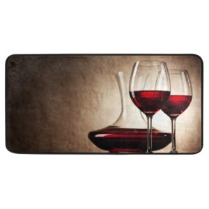 kitchen mat romantic red wine kitchen rug mat anti-fatigue comfort floor mat non slip oil stain resistant easy to clean kitchen rug bath rug carpet for indoor outdoor doormat