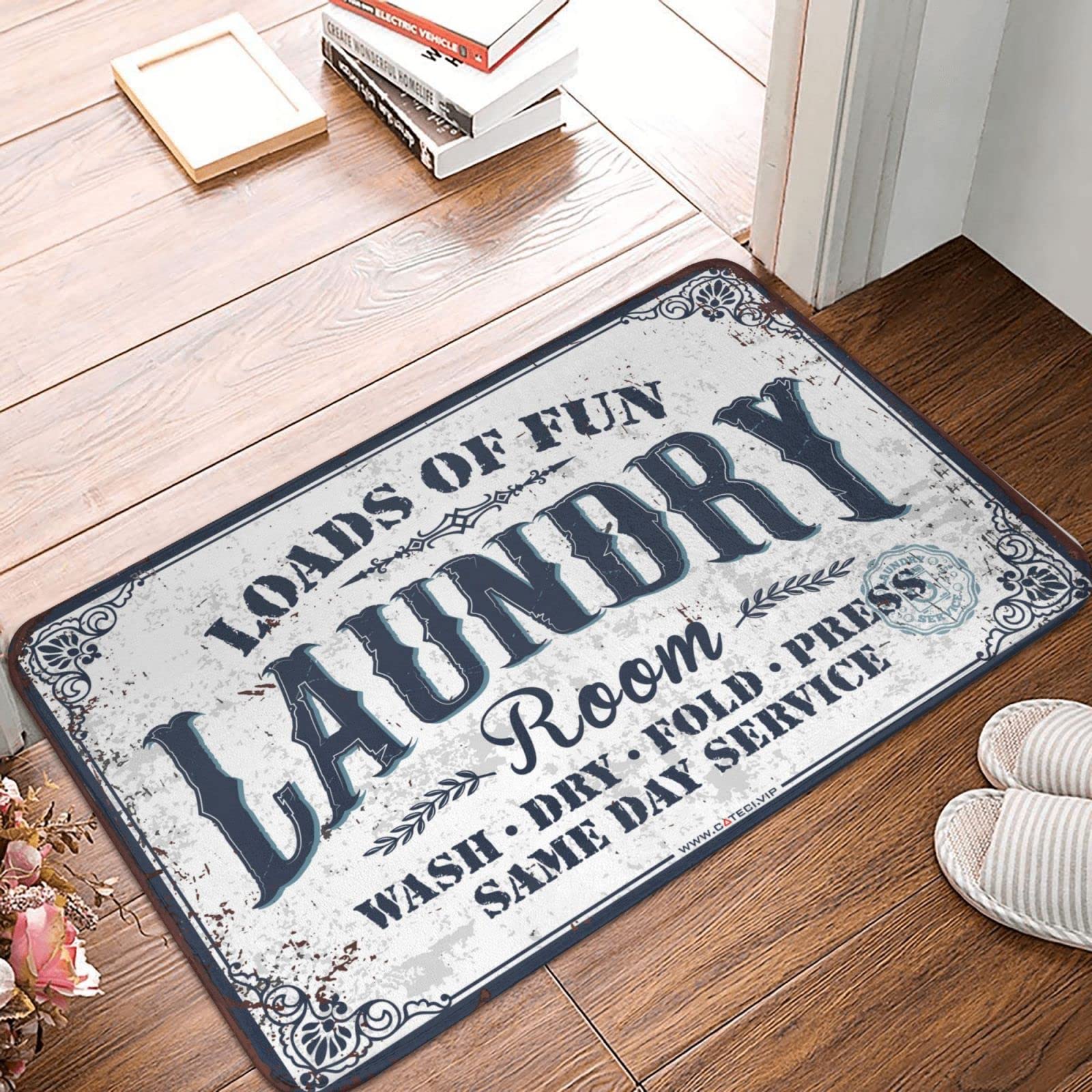 Home Decor Laundry Room Non-Slip Rugs Rubber Backing Indoor Doormat Easy Clean for Inside Floor Mats for Entryway 16"(W) x 24"(L)