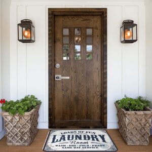 Home Decor Laundry Room Non-Slip Rugs Rubber Backing Indoor Doormat Easy Clean for Inside Floor Mats for Entryway 16"(W) x 24"(L)