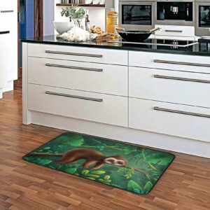 JUMBEAR Sloth Kitchen Rug Non Slip Kitchen Floor Mat Cushioned Comfort Standing Mat 39 x 20 Inch