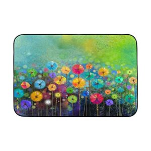 kitchen mat dandelion kitchen floor mat cushioned anti-fatigue kitchen rug colorful dandelion non-slip kitchen rugs and mats comfort mat for kitchen, floor home, office, sink, laundry