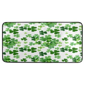 lucky clover shamrocks kitchen rugs non-slip st patrick kitchen mats 39 x 20 inches bath runner rug doormats area mat rugs carpet cushioned mat for home decor