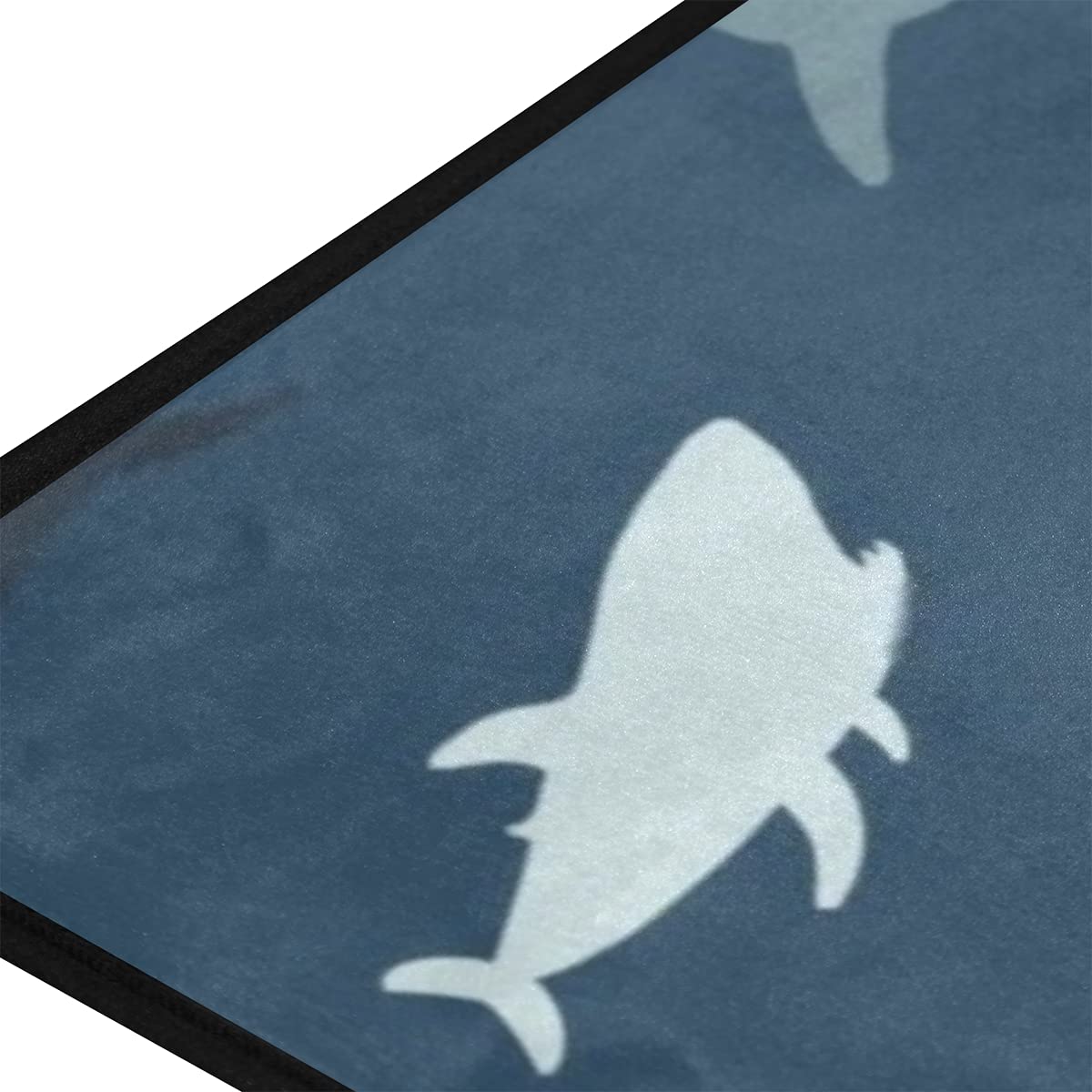 Anti Fatigue Kitchen Mat Shark Sea Animal Wild Hand Non Slip Kitchen Rug Runner 39"x20" Comfort Standing Mats Kitchen Carpet