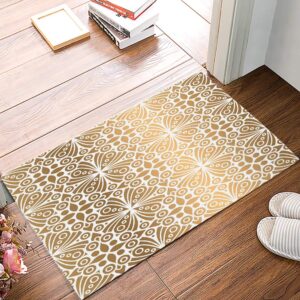 door mat for bedroom decor, moroccan tile print geometry lattice floor mats, holiday rugs for living room, absorbent non-slip bathroom rugs home decor kitchen mat area rug 18x30 inch