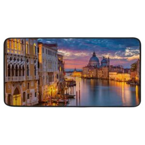 kitchen floor mat cityscape image decor absorbent comfort standing mat soft runner rug for hallway entryway bathroom living room bedroom 39x20 inch