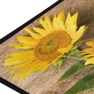 Sunflowers Love Wooden Kitchen Rugs Floor Mat Anti Fatigue Kitchen Mats Non Skid Washable Bath Rug Runner Doormats Carpet Sink Mat Home Decor 39 X 20 inch