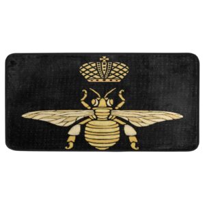 gen bee crown bumblebee kitchen rugs floor mat anti fatigue kitchen mats non skid washable bath rug runner doormats carpet sink mat home decor 39 x 20 inch