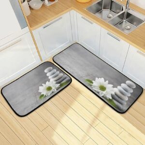 Zen Concepts Kitchen Mat Set of 2 Anti-Fatigue Kitchen Rug Set Non Slip Foam Cushioned Kitchen Runner Rugs and Mats Comfort Standing Mat for Office Laundry Home Decor