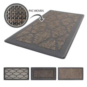 Deluxe Anti-Fatigue Kitchen Mats 39"x20" Oil and Stain Resistant with Strong Fabric, Stylish Chef Mat Match Every Corner