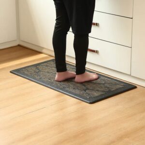 Deluxe Anti-Fatigue Kitchen Mats 39"x20" Oil and Stain Resistant with Strong Fabric, Stylish Chef Mat Match Every Corner